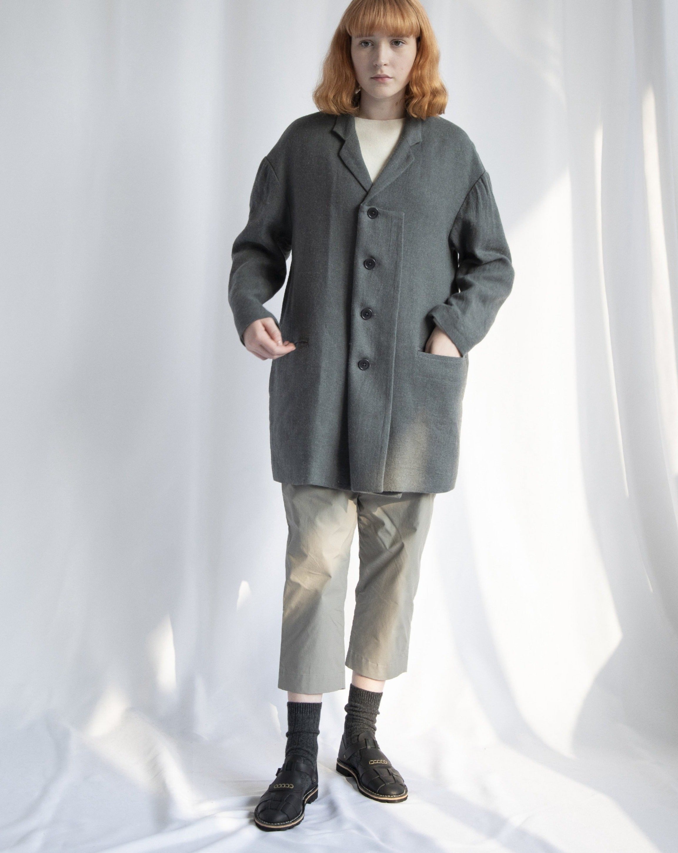 Ancient folk ramie linen wool jacket – abeautifulstore